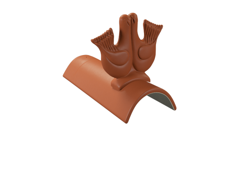 Hřebenový okrasný prvek Hrdličky | KM Beta